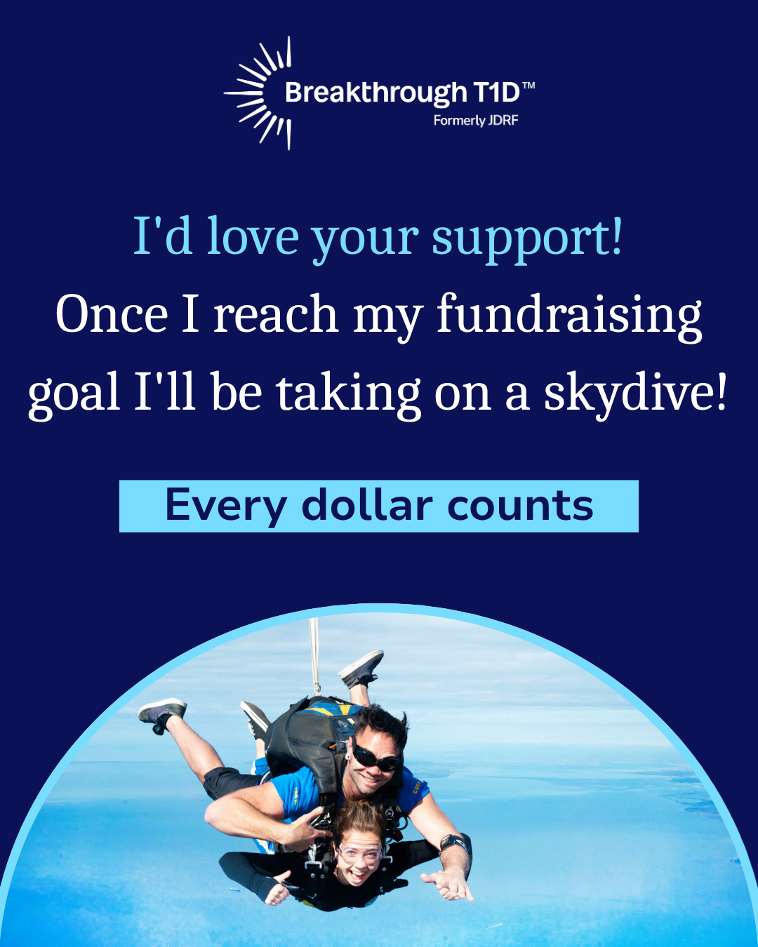 Breakthrough T1D Blue Army - Crystal'Ann McAuslan